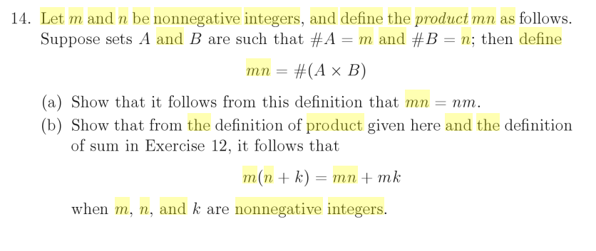 Solved 14. Let m and n be nonnegative integers, and define | Chegg.com Solved 14. Let m and n be nonnegative integers, and define | Chegg.com