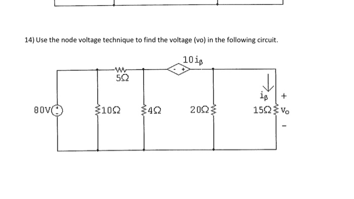 Solved Use the node voltage technique to find the voltage | Chegg.com