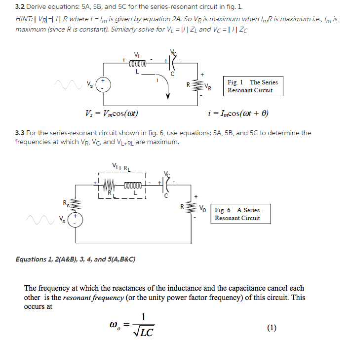 Solved 3.2 Derive equations: 5A, 5B, and 5C for the | Chegg.com