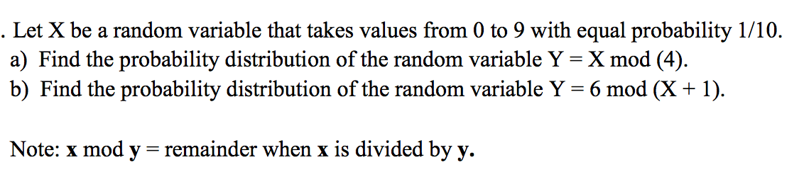 Solved Let X be a random variable that takes values from 0 | Chegg.com