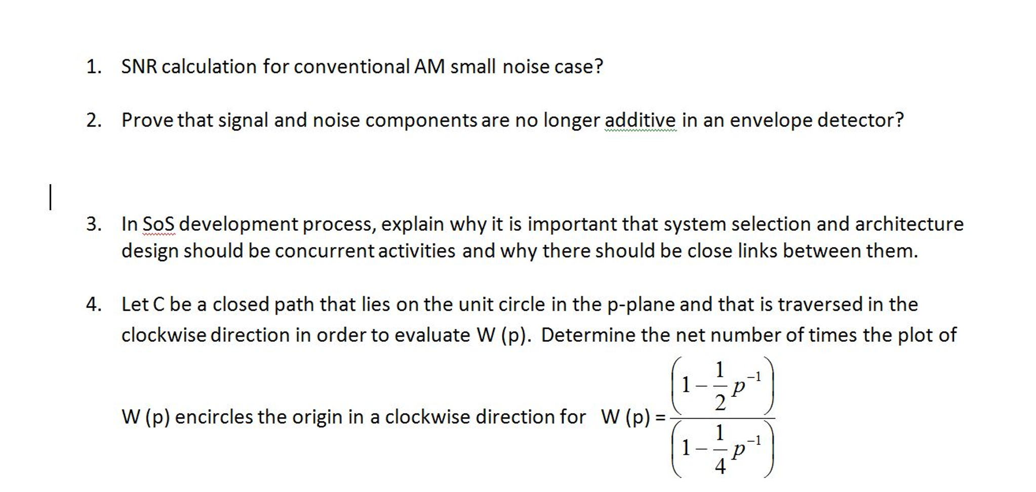 Solved SNR calculation for conventional AM small noise case? | Chegg.com