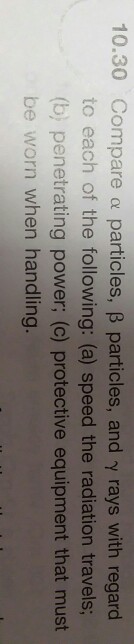 Solved Compare alpha particles, beta particles, and gamma | Chegg.com