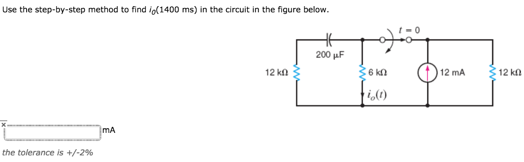 Solved Use the step-by-step method to find io(1400 ms) in | Chegg.com