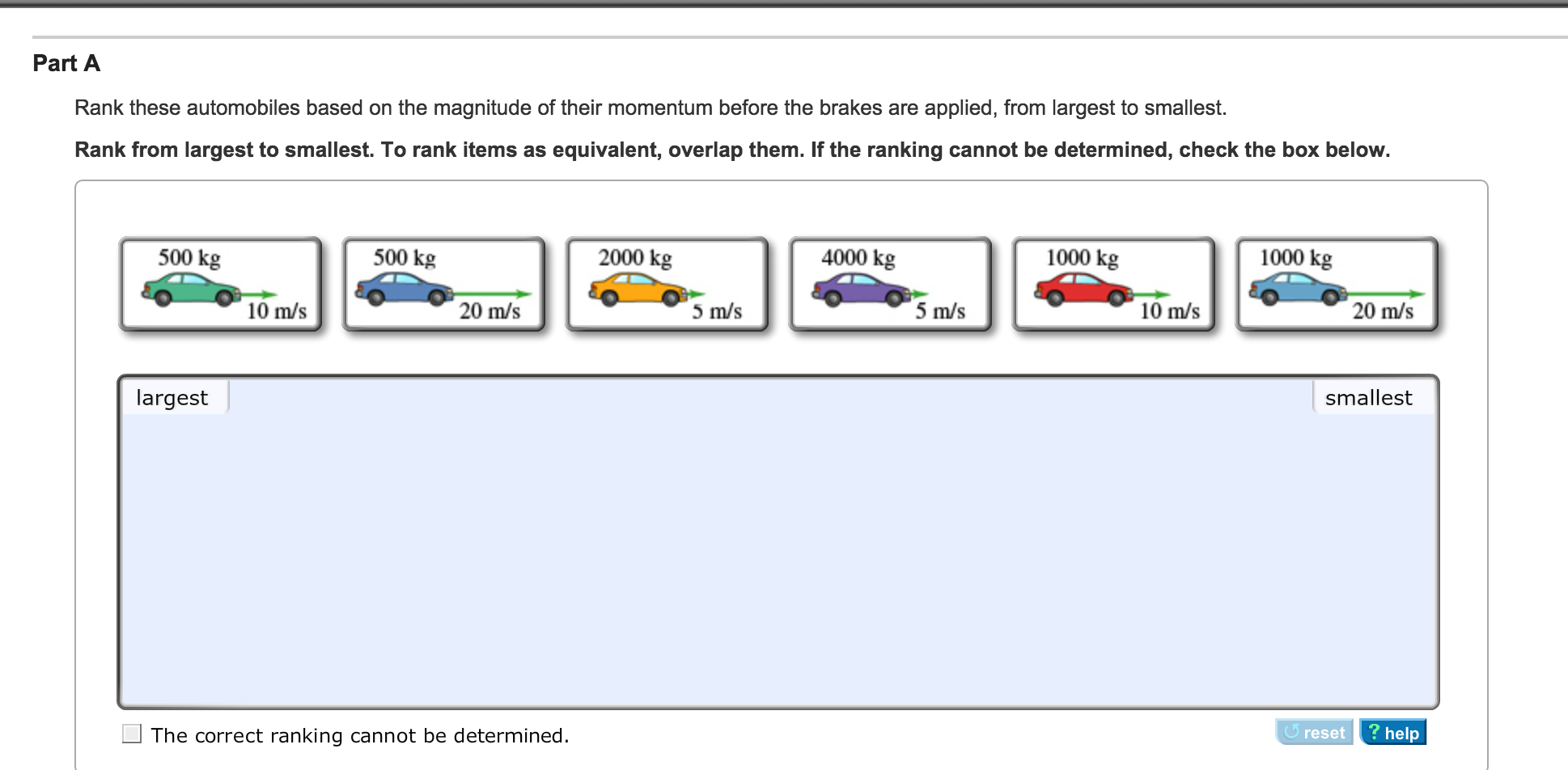 Solved Rank these automobiles based on the magnitude of | Chegg.com