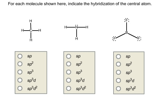 Solved For each molecule shown here, indicate the | Chegg.com
