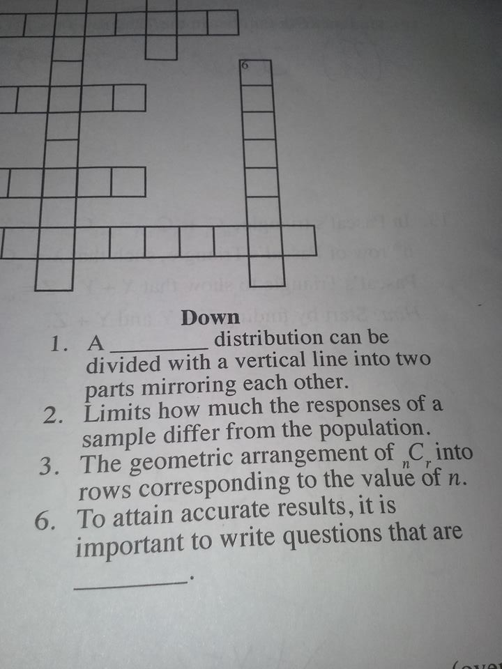 Solved Please Help With This Algebra 2 Crossword Puzzle