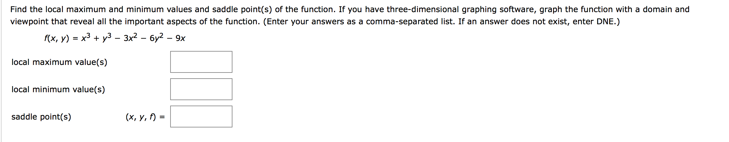 Solved Find The Local Maximum And Minimum Values And Sadd 