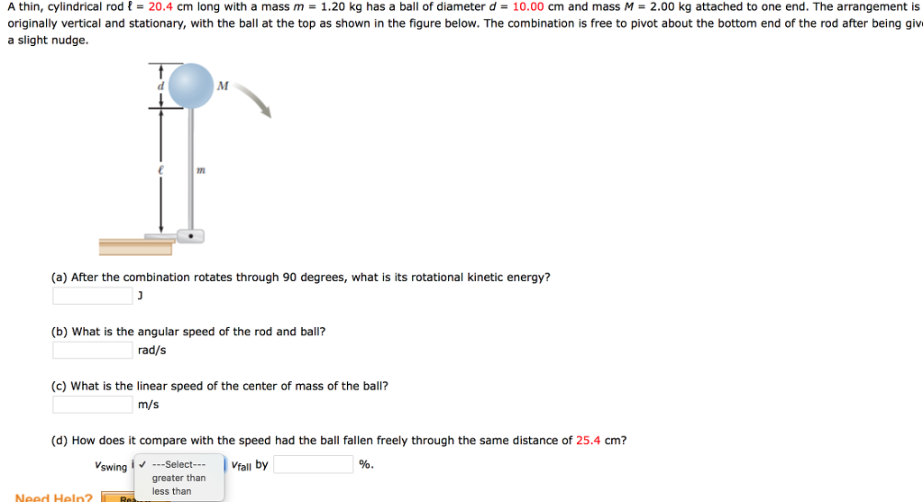 Solved A thin, cylindrical rod l = 20.4 cm long with a mass | Chegg.com