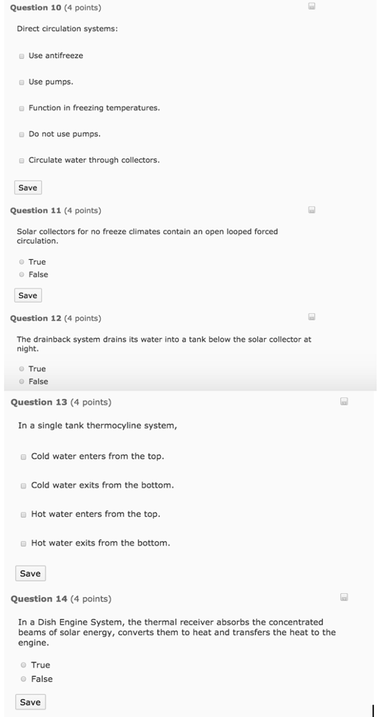 Solved Question 10 (4 points) Direct circulation systems | Chegg.com