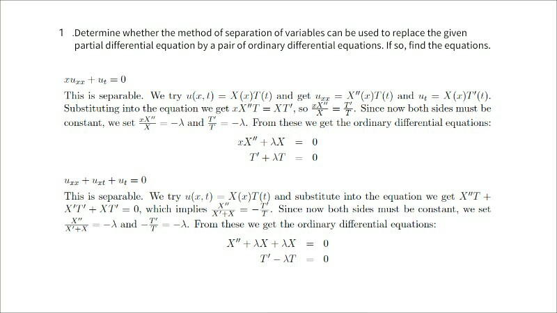 1 Determine Whether The Method Of Separation Of