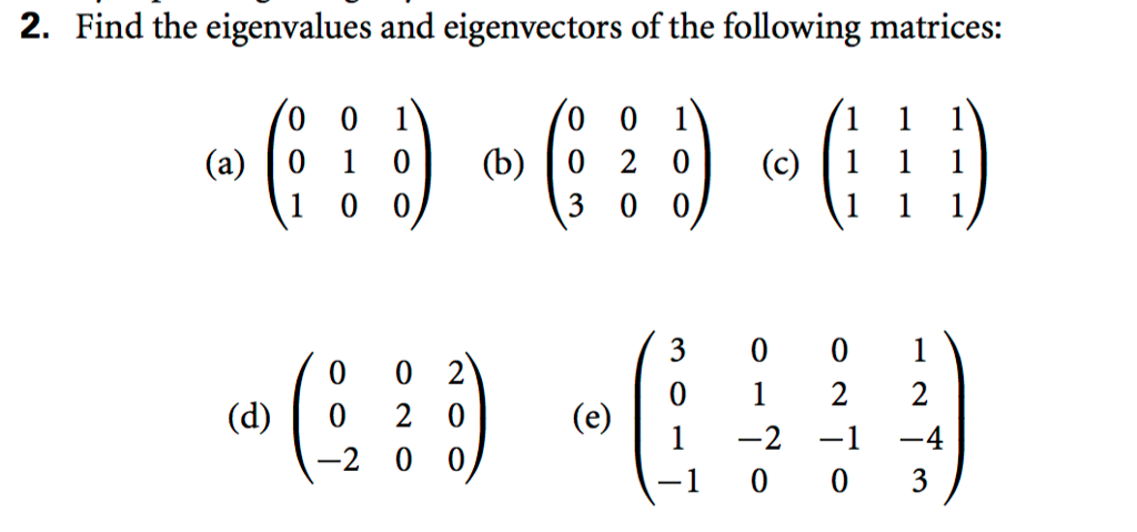 Solved Find the eigenvalues and eigenvectors of the | Chegg.com