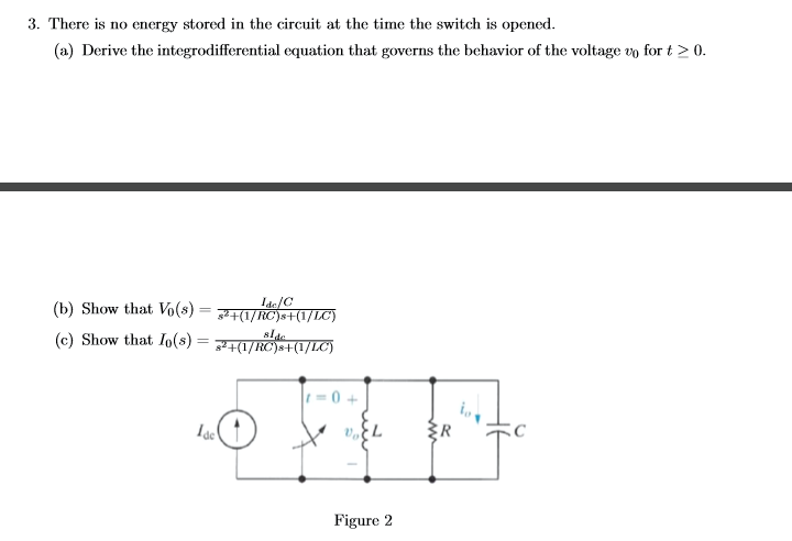 Solved There is no energy stored in the circuit at the time | Chegg.com