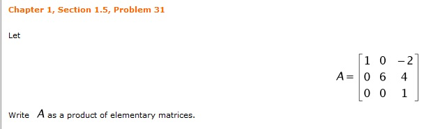 Solved Let A = Write A as a product of elementary | Chegg.com