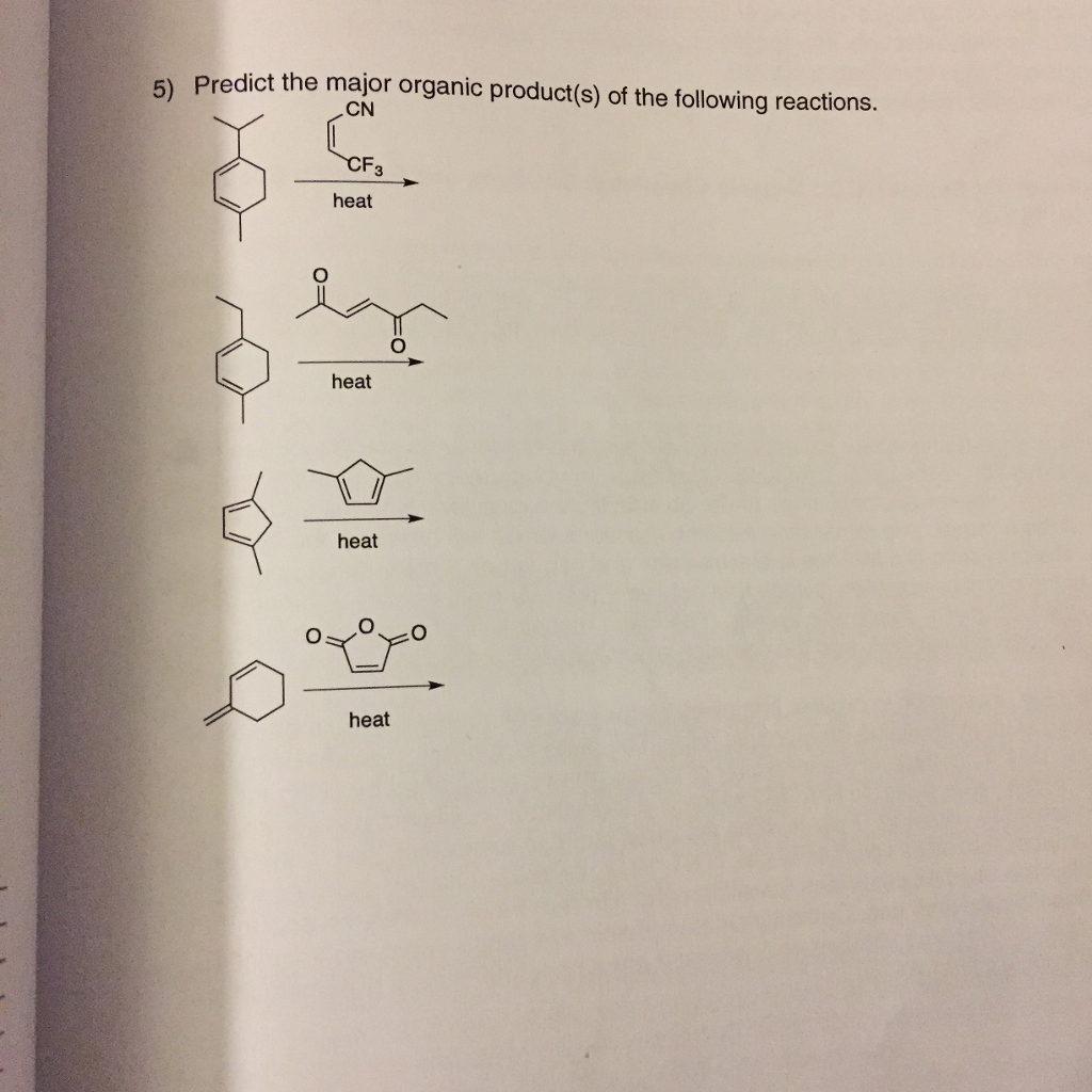 Solved Predict the major organic product(s) of the following | Chegg.com