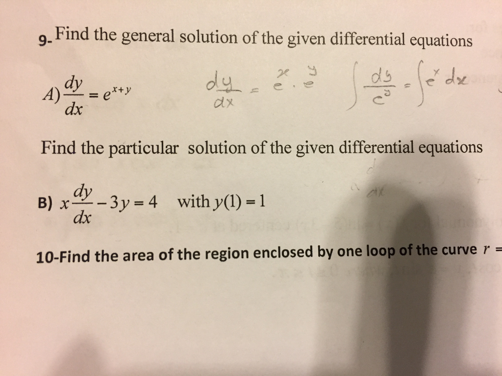 Solved Find the general solution of the given differential | Chegg.com