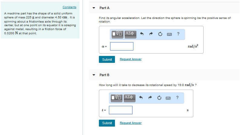 Solved Constants Part A A machine part has the shape of a | Chegg.com