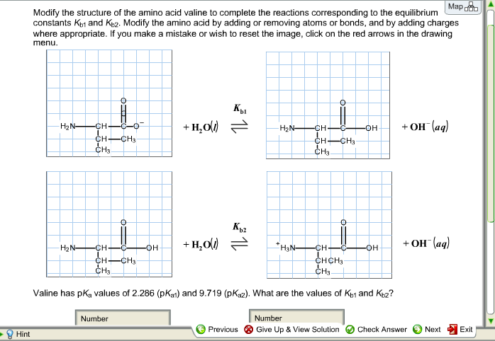 Solved Mapoob Modify the structure of the amino acid valine | Chegg.com
