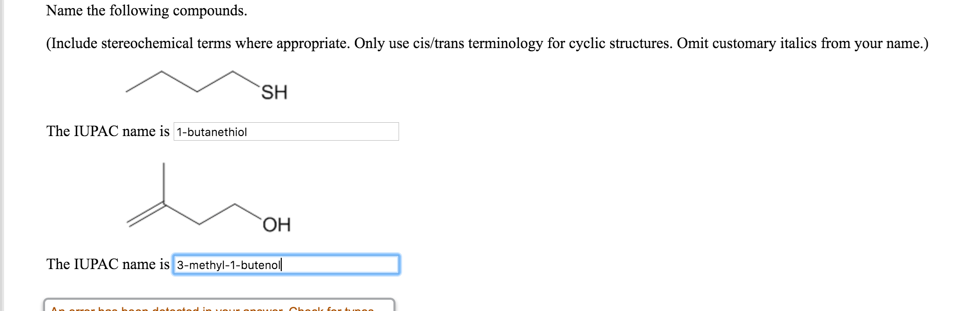 Solved Name the following compounds. (Include | Chegg.com