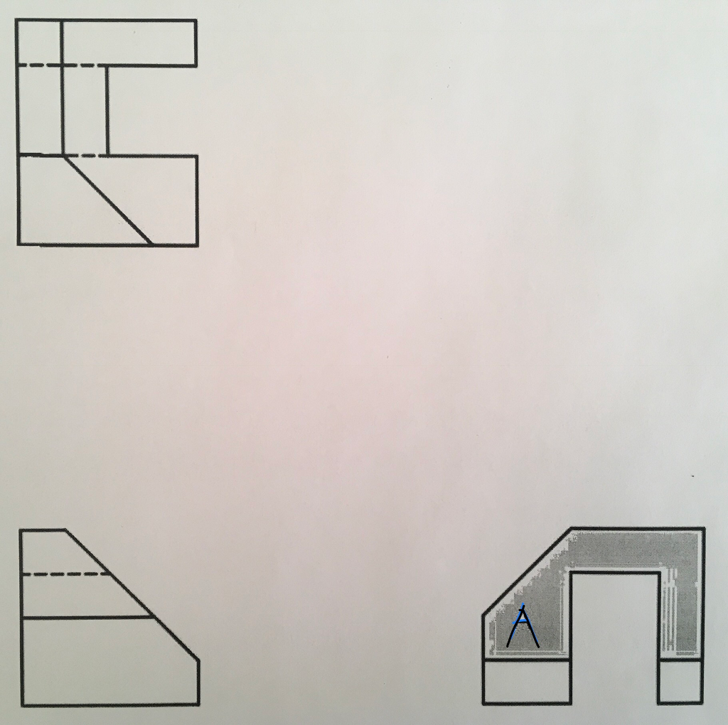 Solved In the drawing please show a partial auxiliary view | Chegg.com