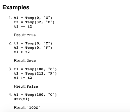 Solved CSc 120: Classes: Temperatures Expected Behavior | Chegg.com