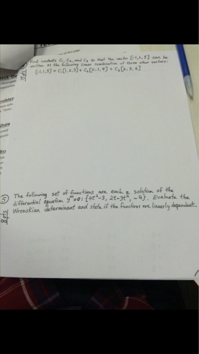 Solved Find constants C_1, C_2, and C_3 so that the vector | Chegg.com