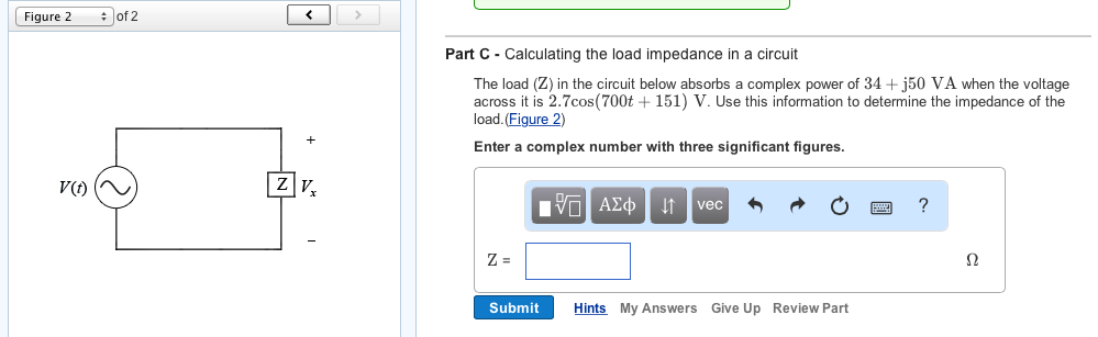 Solved Calculating the load impedance in a circuit The | Chegg.com