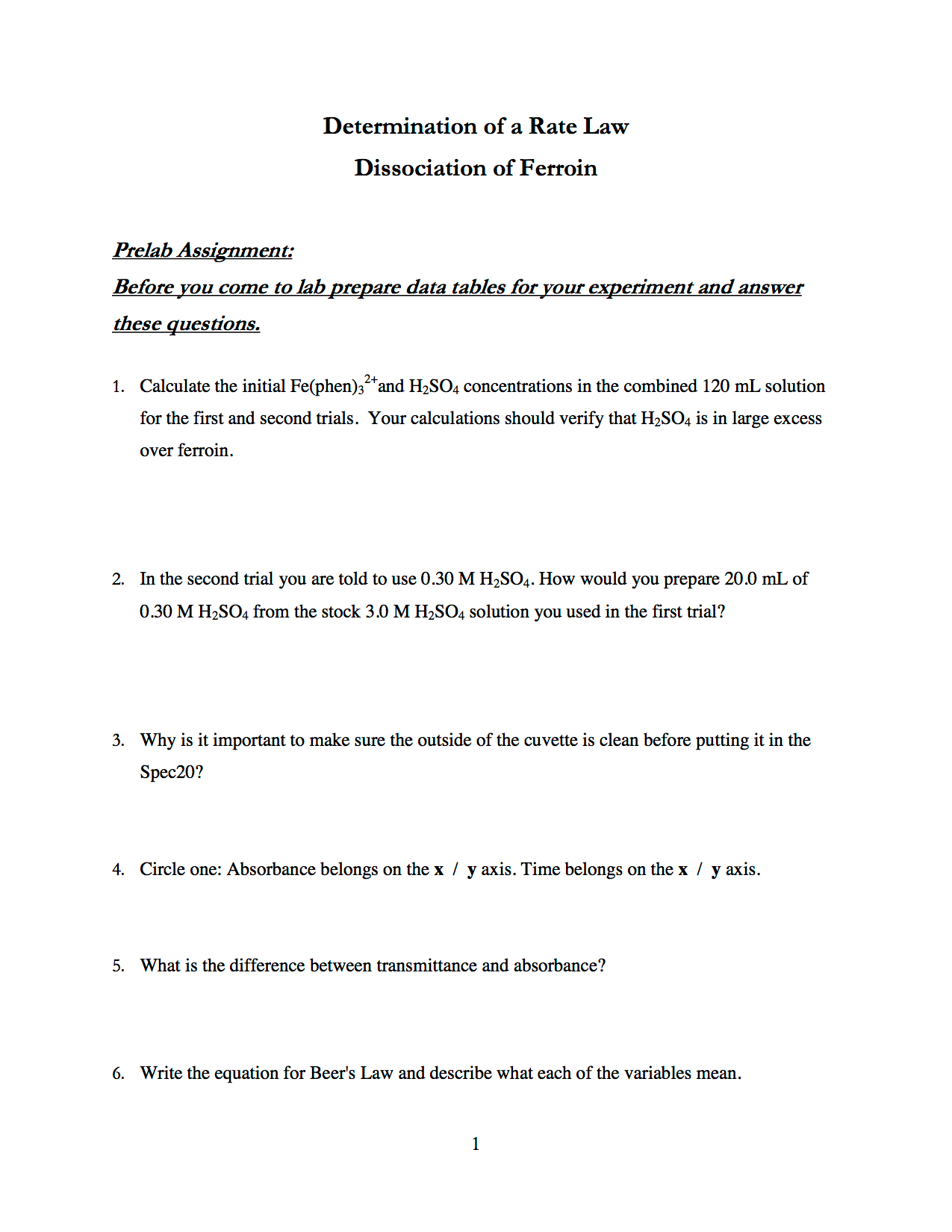 Solved Calculate the initial Fe(phen)_3^2+and H_2 SO_4 | Chegg.com