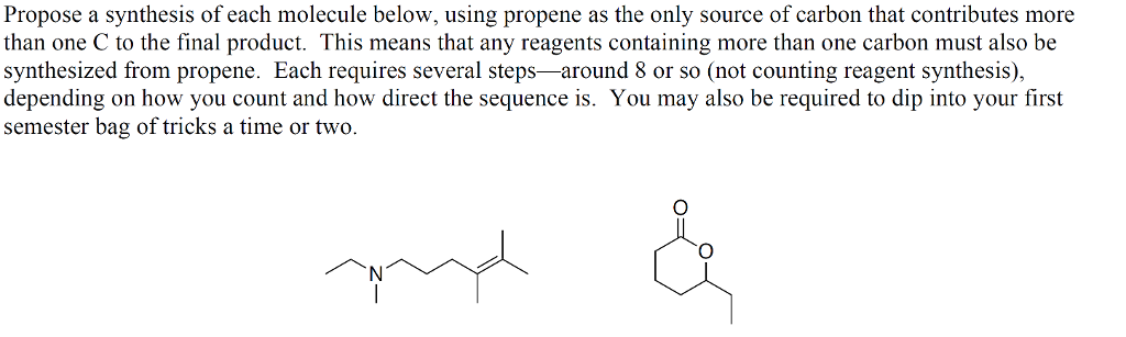 Solved Propose a synthesis of each molecule below, using | Chegg.com