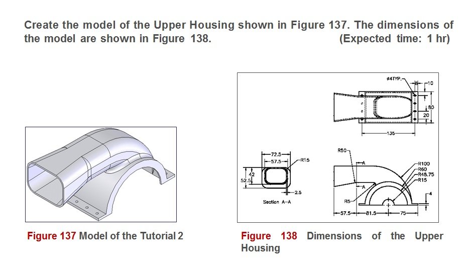 Solved Create the model of the Upper Housing shown in | Chegg.com