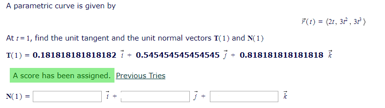 Solved A parametric curve is given by 7(t) (2t, 3t2 , 3t3? | Chegg.com