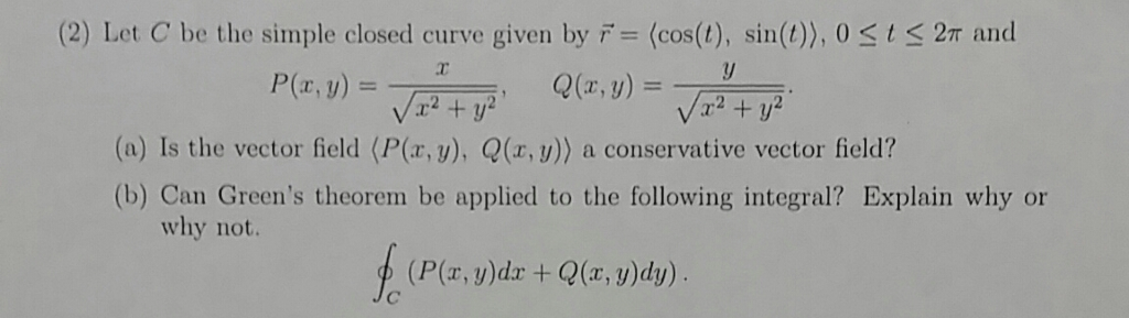 Solved Let C be the simple closed curve given by vector r = | Chegg.com