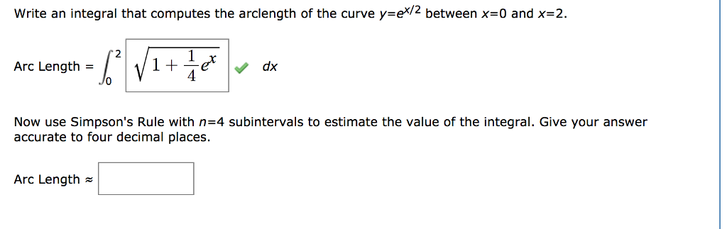 Solved Write an integral that computes the arclength of the | Chegg.com