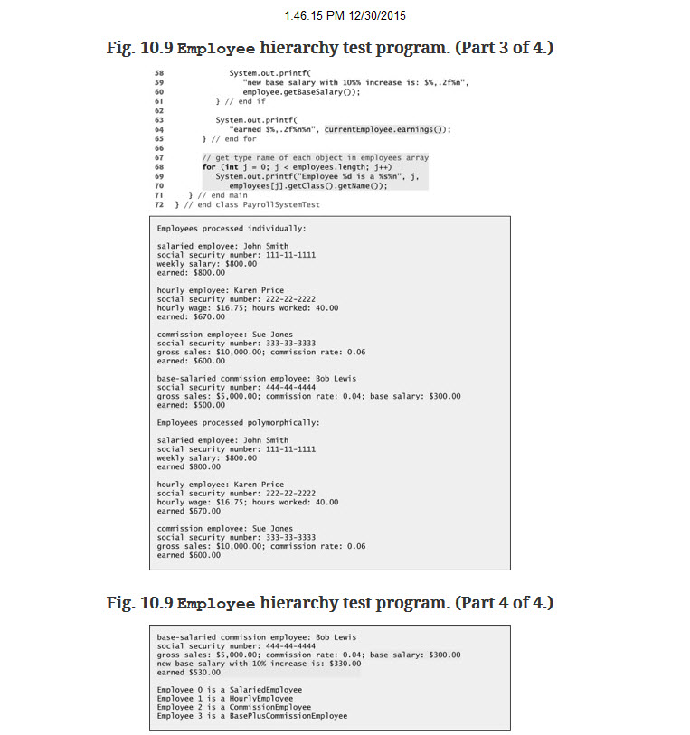 Solved 1:43:10 PM 12/30/2015 Fig. 10.4 Employee abstract | Chegg.com