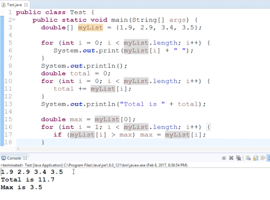 Solved Java Array Question Why Is The Max Value 3 5 Chegg