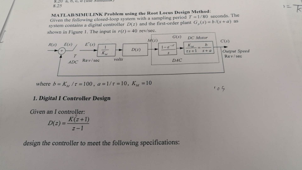 a, b, c, d (use sIUR) 8.20 8.25 MATLAB/SIMULINK | Chegg.com