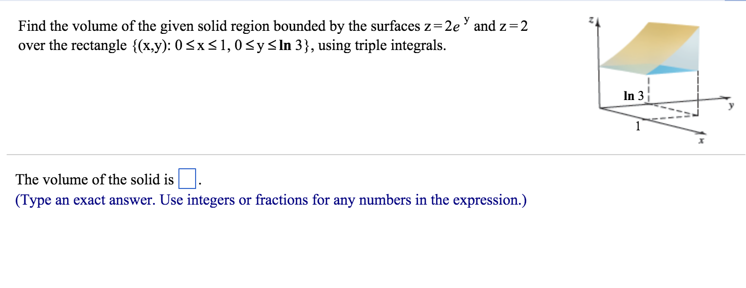 Solved Find the volume of the given solid region bounded by | Chegg.com