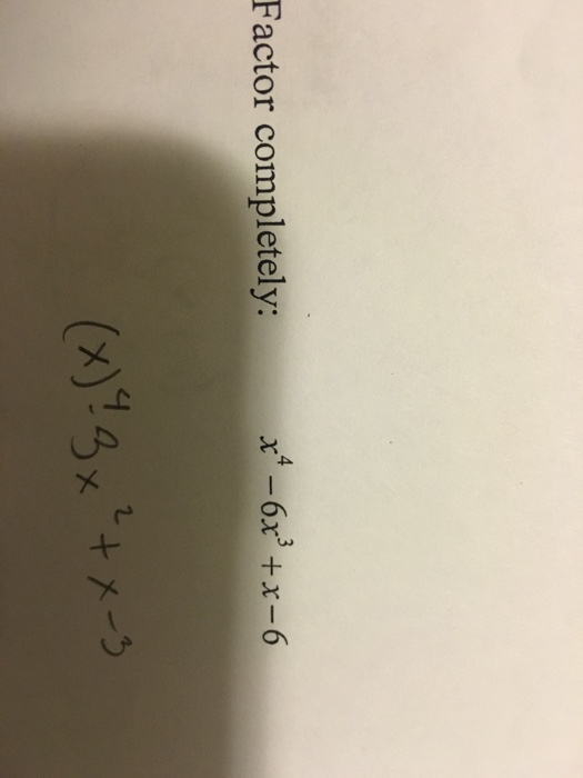 Solved 7. Factor completely: -3x8 48y | Chegg.com