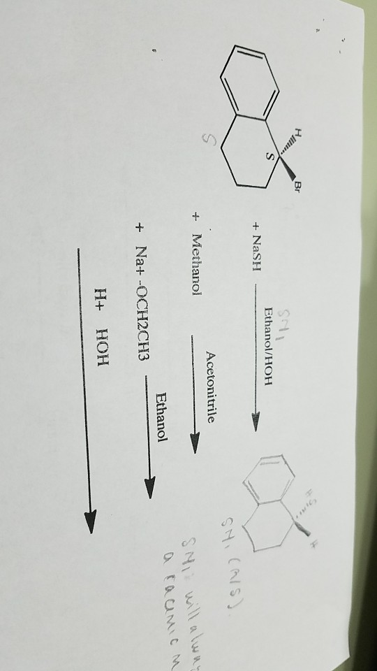 Solved H+ HOH Ethanol NaCN Acetonitrile +Methanol Ethanol | Chegg.com
