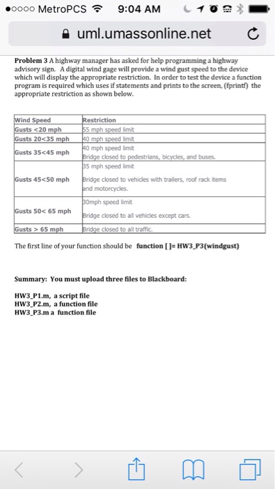 Solved MetroPCS 9:04 AM uml.umassonline.net Problem 2: A | Chegg.com