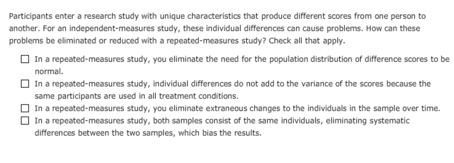 Solved Participants enter a research study with unique | Chegg.com