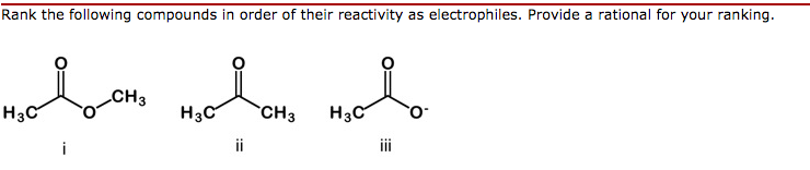 Solved Rank the following compounds in order of their | Chegg.com