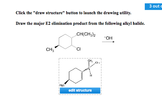 Solved Draw the major E2 elimination product from the alkyl | Chegg.com
