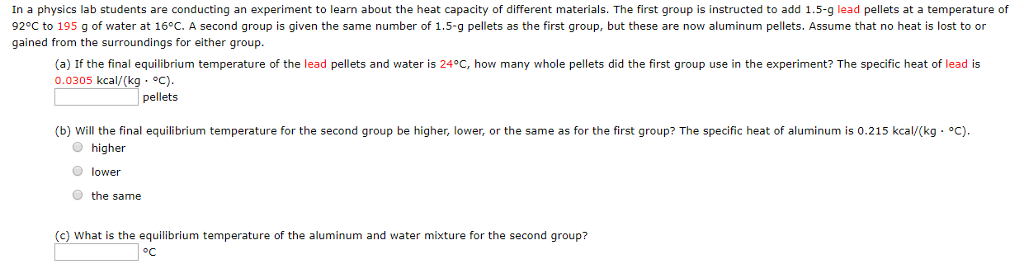 Solved In a physics lab students are conducting an | Chegg.com