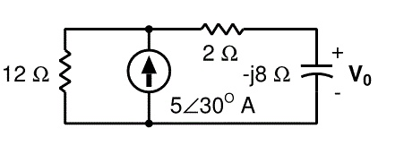 Solved Determine the voltage V0 in phasor notation for the | Chegg.com