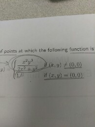 Solved determine the set of points at which the following | Chegg.com