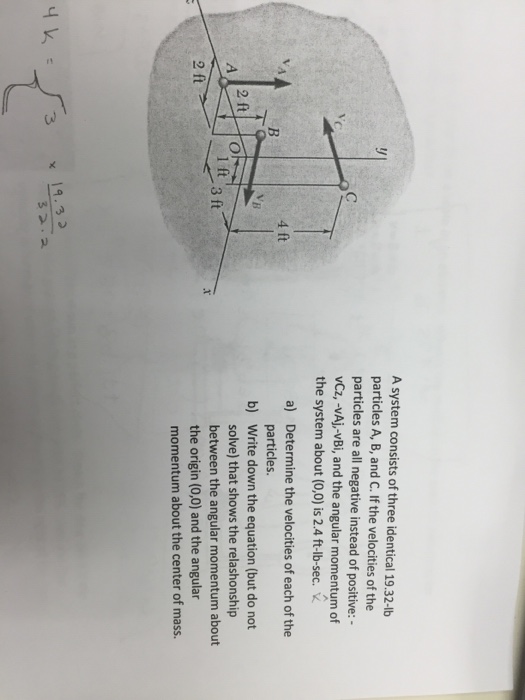 Solved A system consists of three identical 19.32-lb | Chegg.com