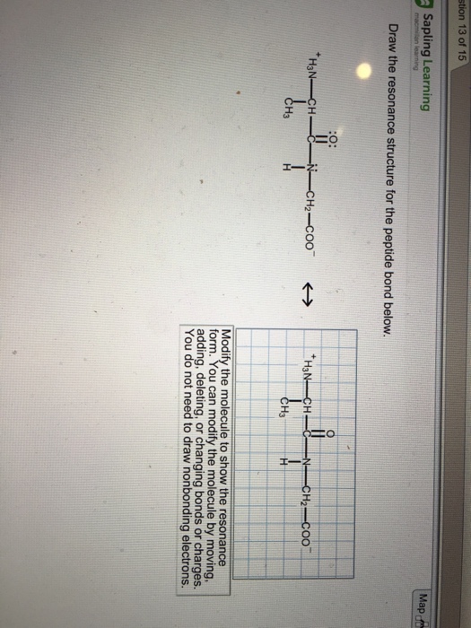 Solved Draw the resonance structure for the peptide bond | Chegg.com