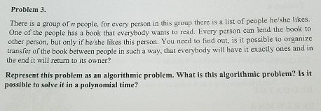 Solved There is a group of n people, for every person in | Chegg.com