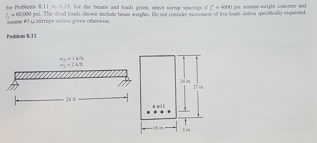 Solved Repeat Problem 8.11 if live load positions are | Chegg.com