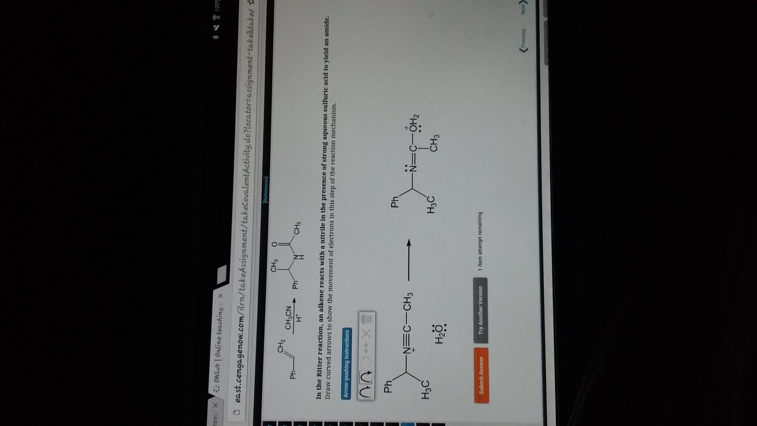 In the Ritter reaction,an alkene reacts with a | Chegg.com